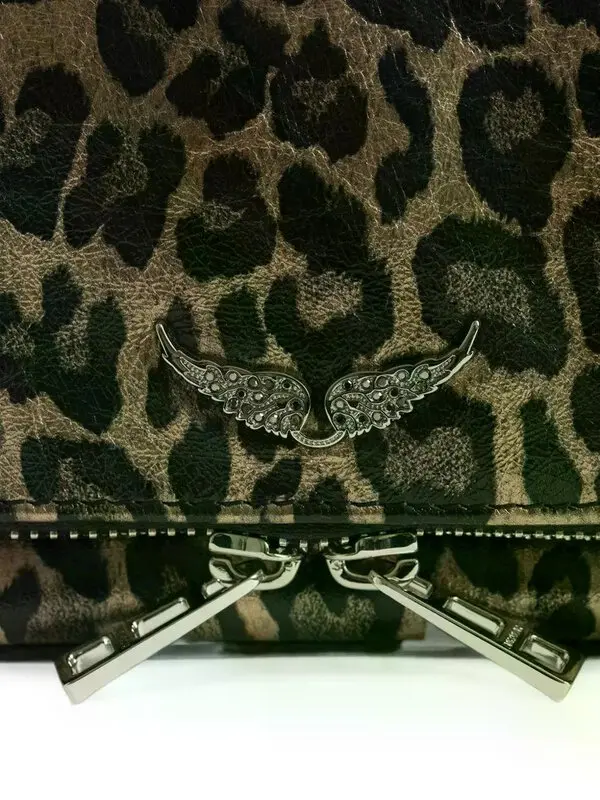 Zadig&Voltaire Nano Rock Leopard-effect Shoulder Bag - Grey