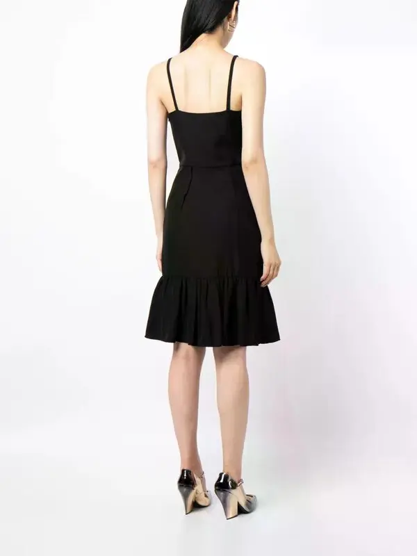 Prada Crepe Ruffled Hem Dress