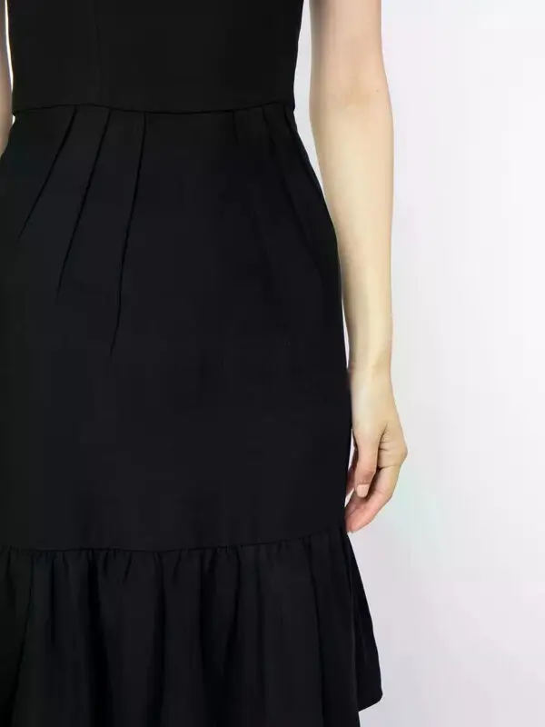 Prada Crepe Ruffled Hem Dress