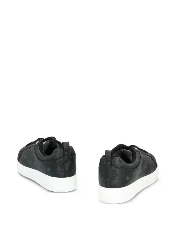Mcm Visetos Logo Print Lace-up Sneakers