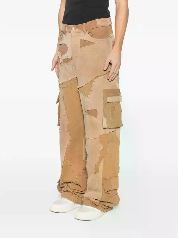 WHO DECIDES WAR Patchwork Cargo Jeans