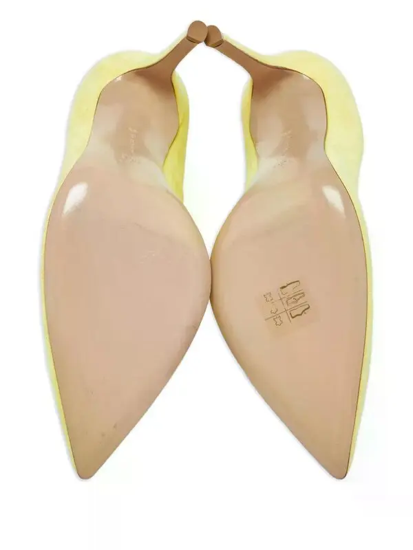 GIANVITO ROSSI Suede High Heel Pumps - Yellow