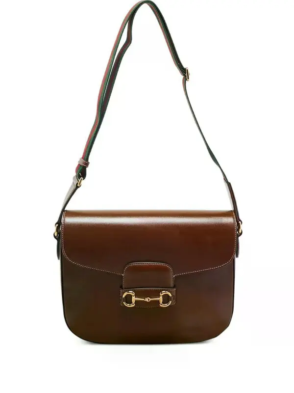 Gucci 1995 Horsebit Leather Shoulder Bag - Brown