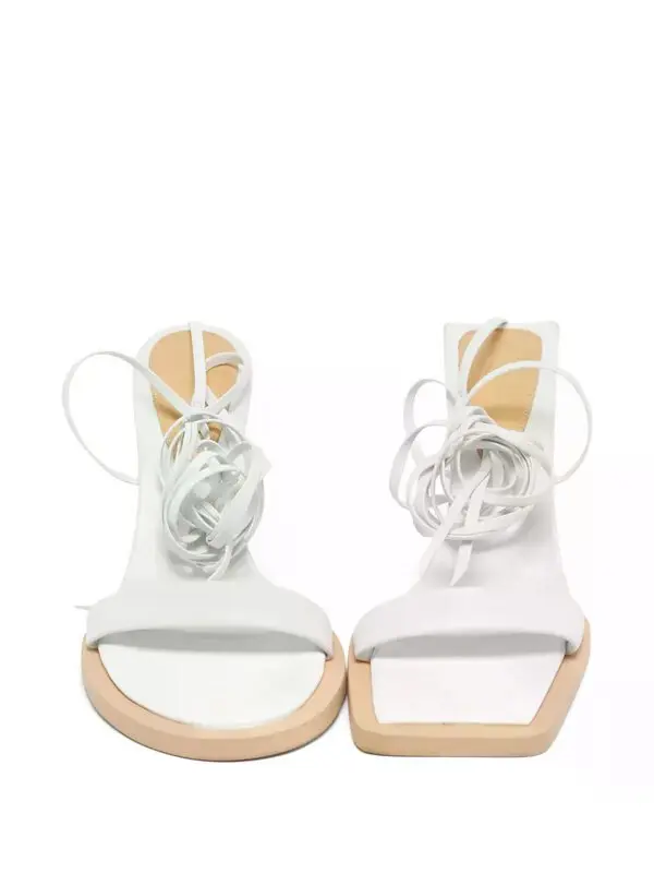 Jacquemus Les Carrés Ronds Asymmetric Sandals