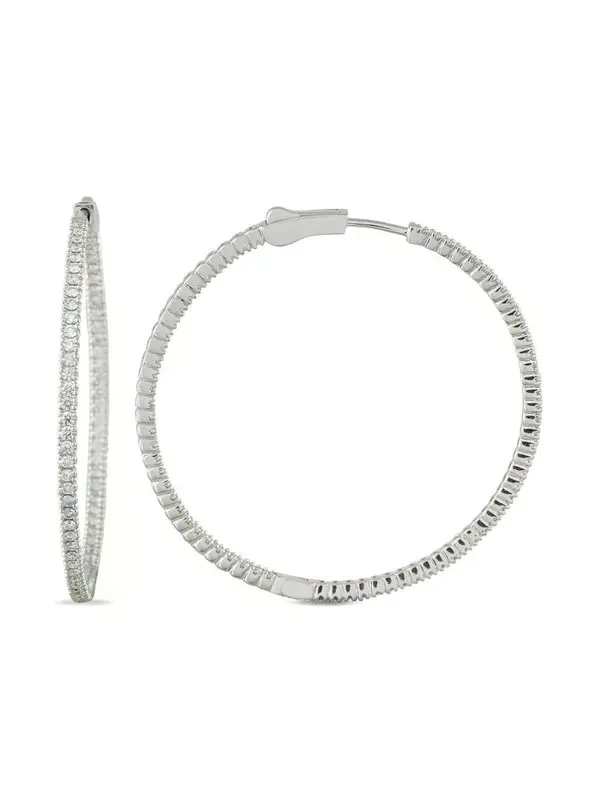 LB EXCLUSIVE Diamond Hoop Earrings