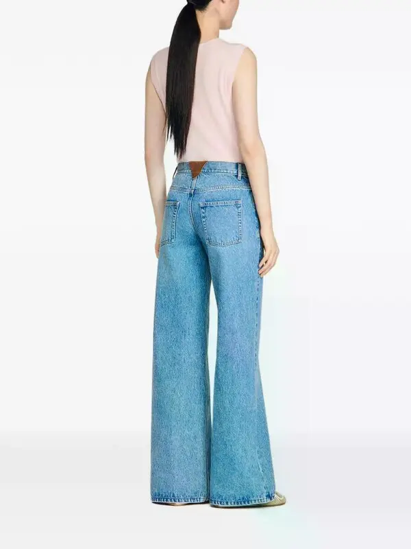 Sandro Faded Wide Straight-leg Jeans