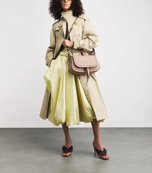 Chloé Small Marcie Leather Shoulder Bag - Grey