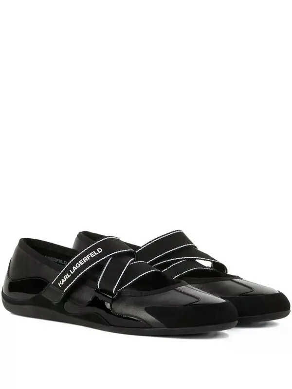 Karl Lagerfeld Altia Kross Strap Flats