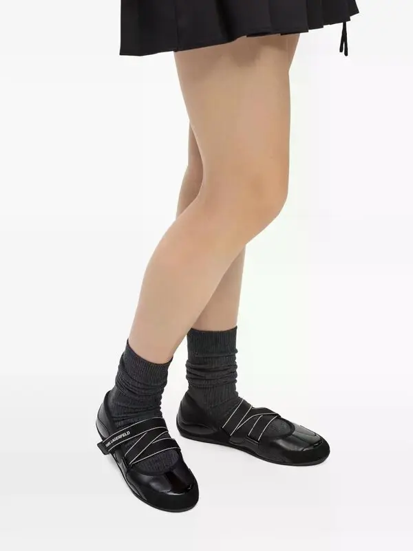 Karl Lagerfeld Altia Kross Strap Flats