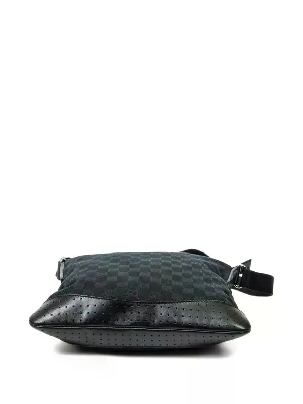 Gucci Jacquard Logo Shoulder Bag - Black
