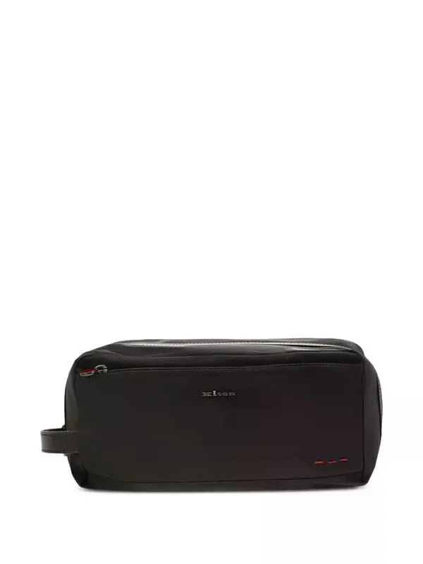 Kiton Zip-fastening Leather Beauty Case - Black