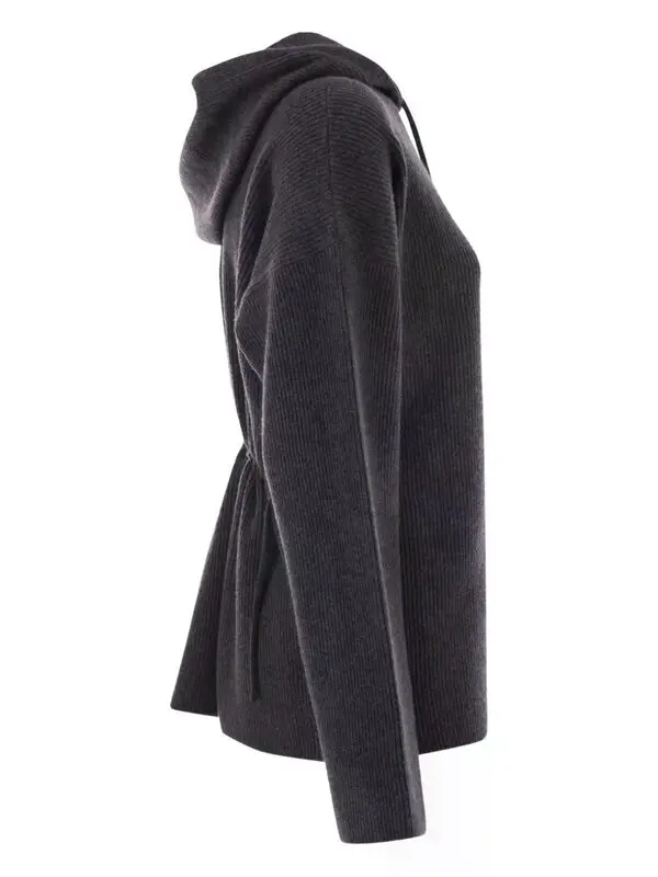 Fabiana Filippi Ribbed Drawstring Hooded Jumper