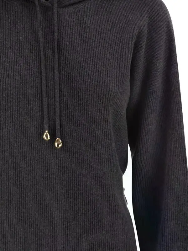 Fabiana Filippi Ribbed Drawstring Hooded Jumper