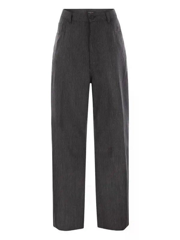 Fabiana Filippi Pinstripe-pattern Trousers - Grey