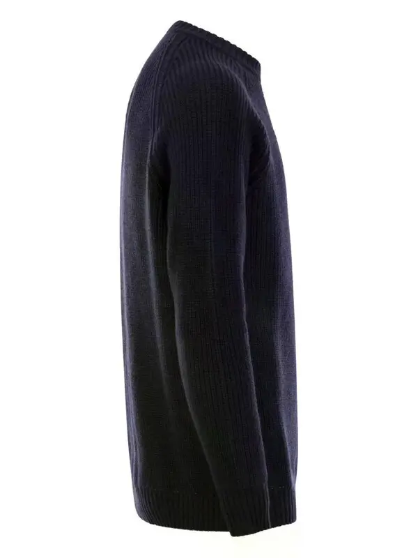 RAKKI Rebel Ribbed Crew-neck Sweater - Blue