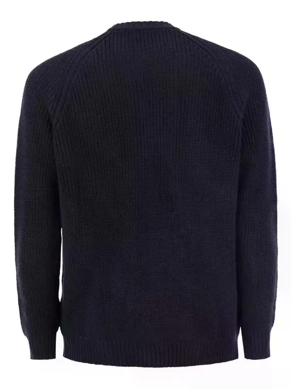 RAKKI Rebel Ribbed Crew-neck Sweater - Blue