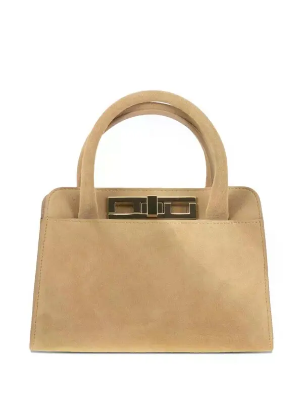 Fabiana Filippi Suede Top Handle Bag - Neutrals