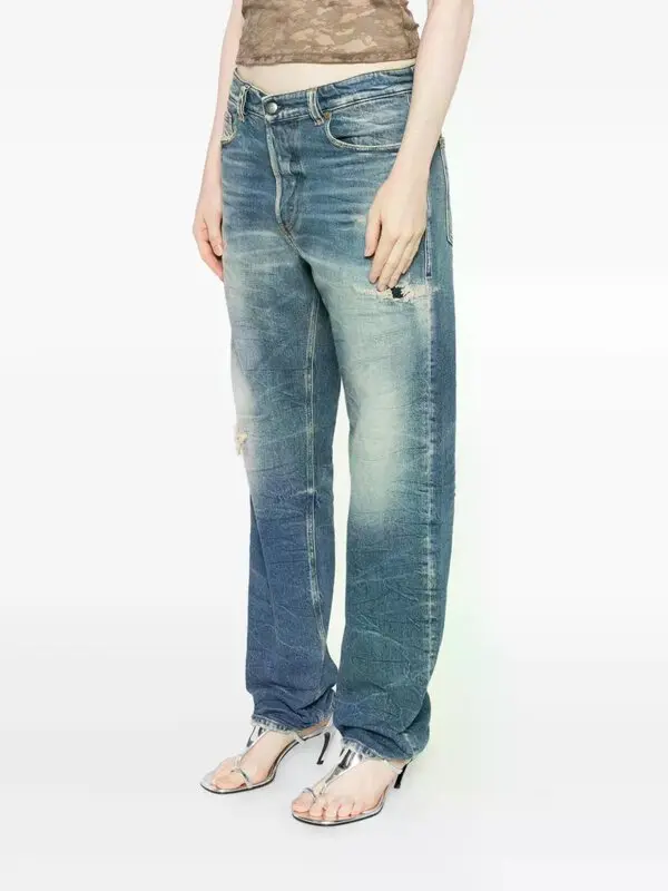DIESEL® Distressed Straight Leg Jeans