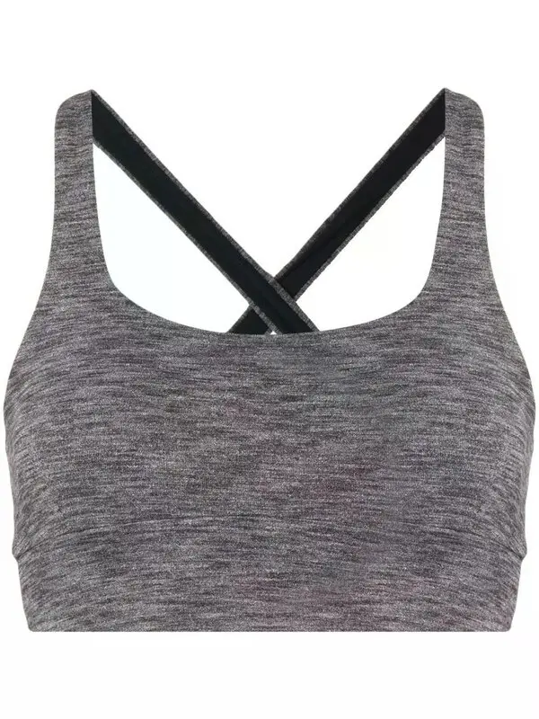 The Upside Glacier Sandy Marl-knit Bralette - Grey