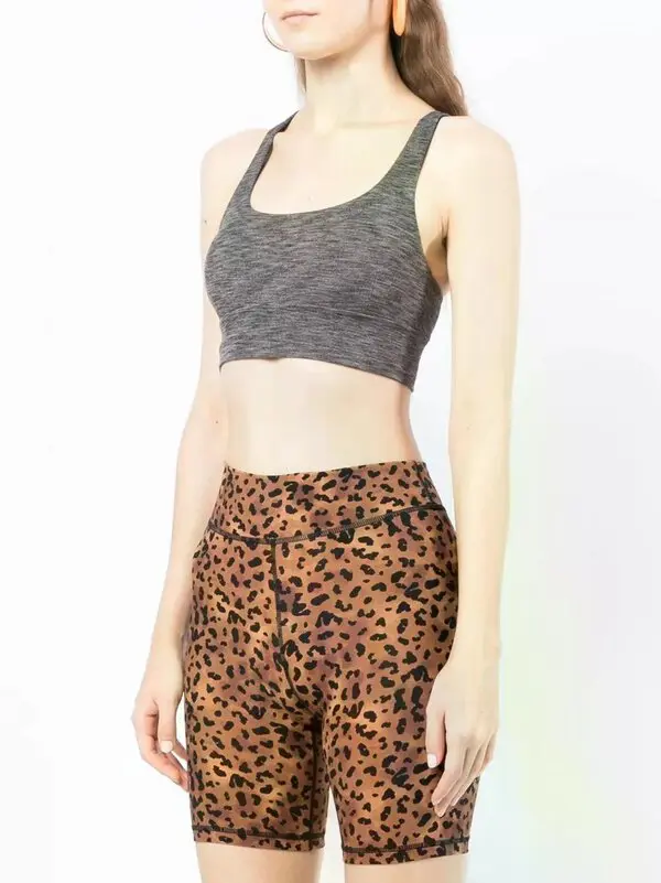 The Upside Glacier Sandy Marl-knit Bralette
