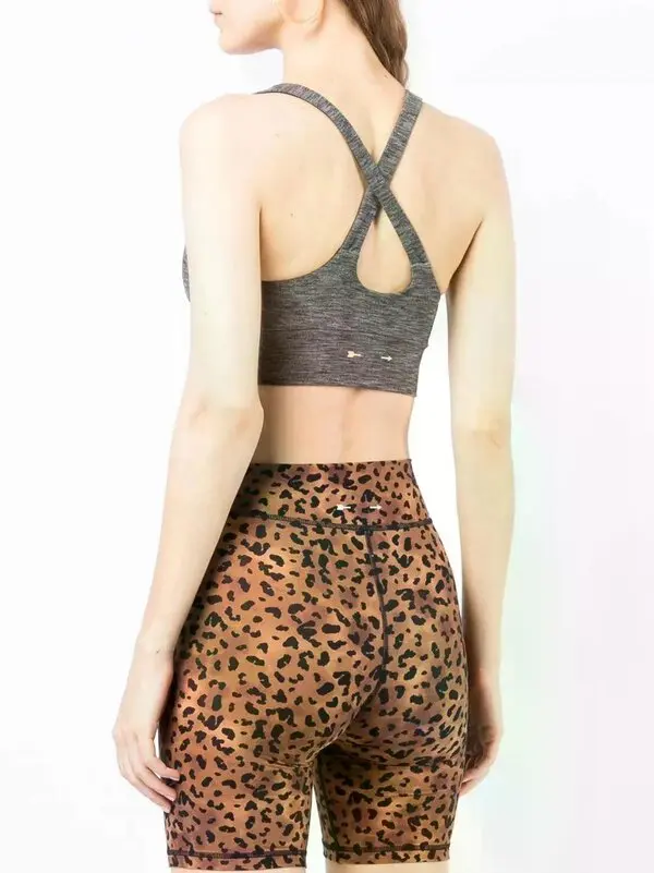 The Upside Glacier Sandy Marl-knit Bralette