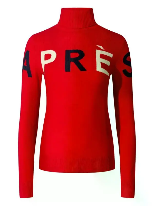 Perfect Moment Turtleneck Sweater With "après" Graphic