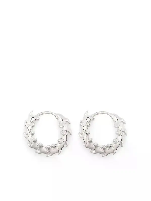 SHAUN LEANE Serpent's Trace Mini Hoop Earrings - Silver