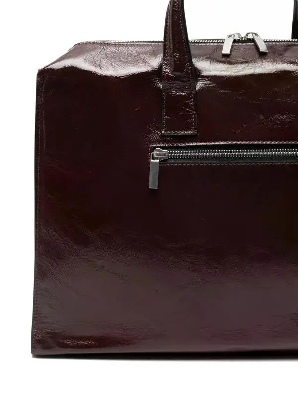 SAPIO Patent Leather Top-handle Tote Bag