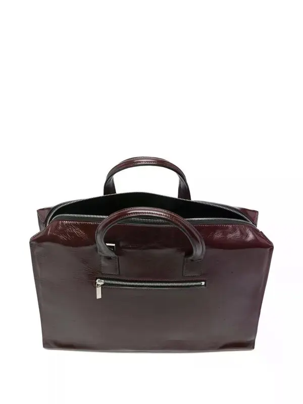 SAPIO Patent Leather Top-handle Tote Bag