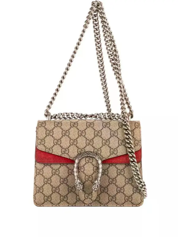 Gucci Monogram Chain Bag With Horsebit Detail