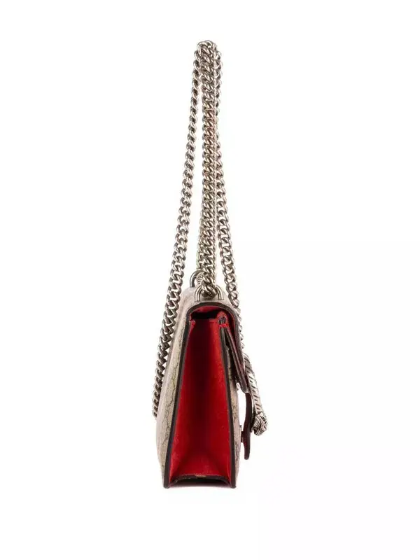 Gucci Monogram Chain Bag With Horsebit Detail