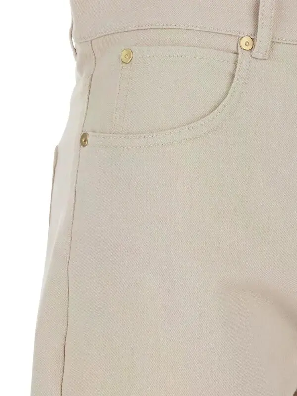 Max Mara Beige Cotton Trousers
