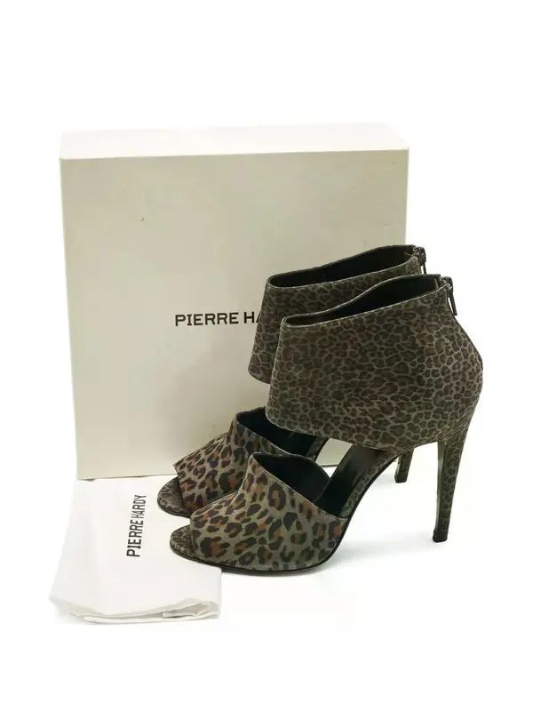 Pierre Hardy Leopard-print Suede Zip Sandals