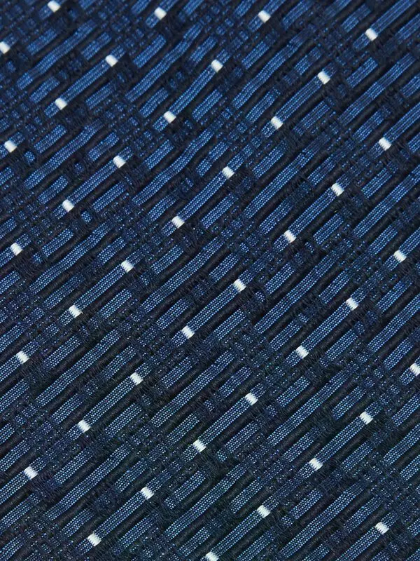 LANVIN Patterned Silk Neck Tie - Blue