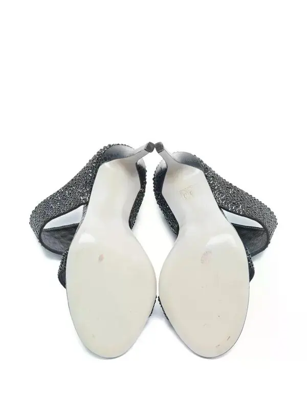 LE SILLA Snakeskin-embossed Stiletto Sandals
