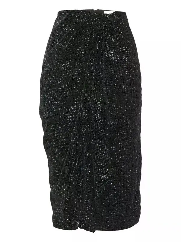 MARANT ETOILE Glitter Embellishment Midi Skirt - Black