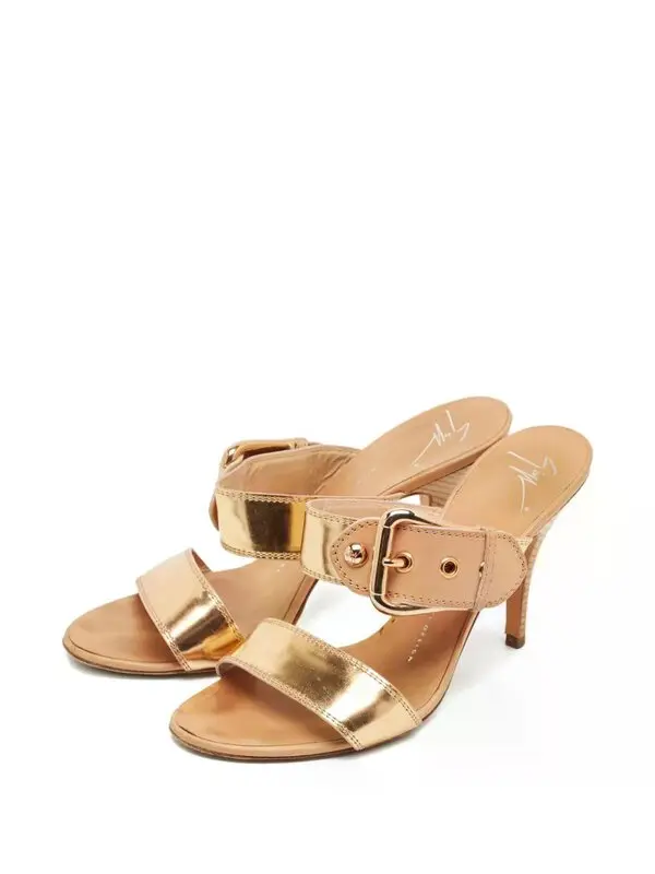 GIUSEPPE ZANOTTI Leather Buckled Mules