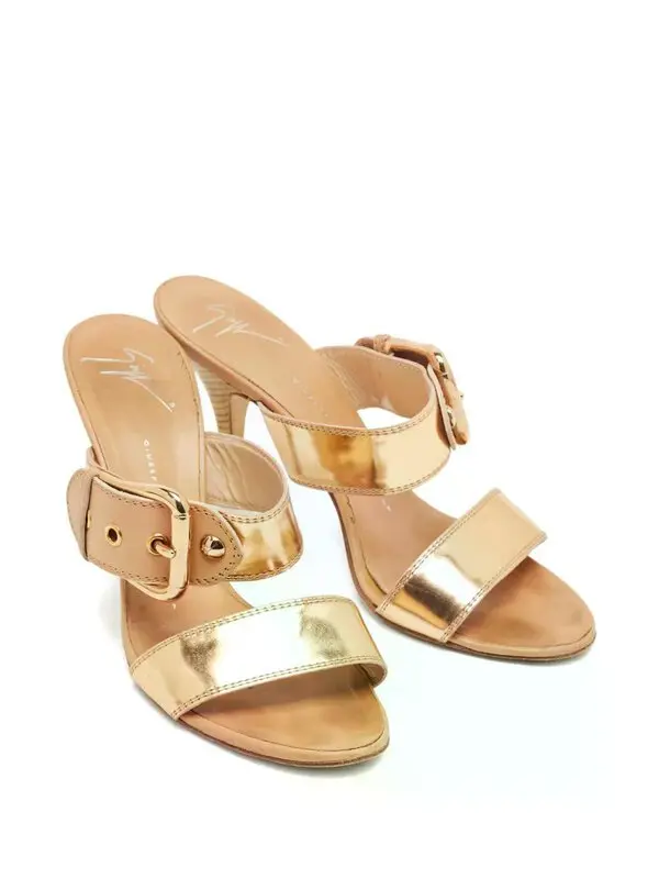 GIUSEPPE ZANOTTI Leather Buckled Mules
