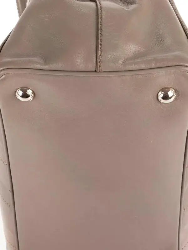 Prada Leather Tote Bag - Neutrals