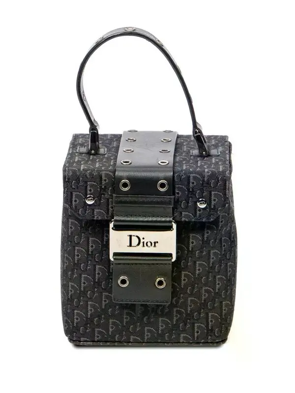 Dior 1990s Monogram Box Bag - Black