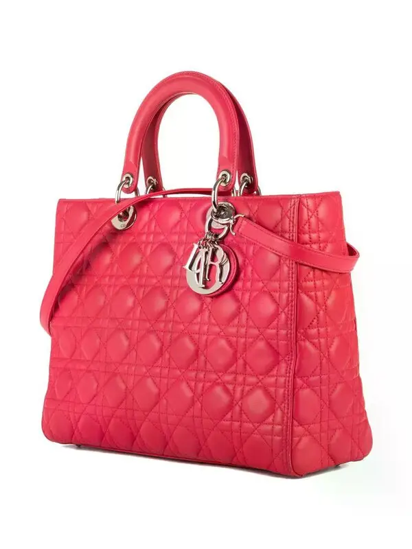 Dior 2010s Quilted Shoulder Bag - Pink