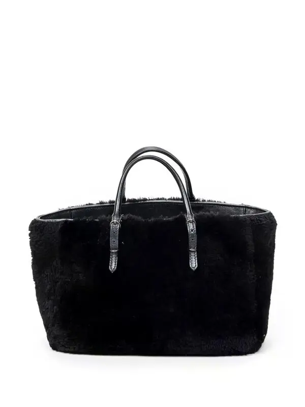 Balenciaga Mini Papier A4 Two-way Bag In Shearling And Leather