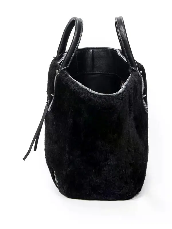 Balenciaga Mini Papier A4 Two-way Bag In Shearling And Leather