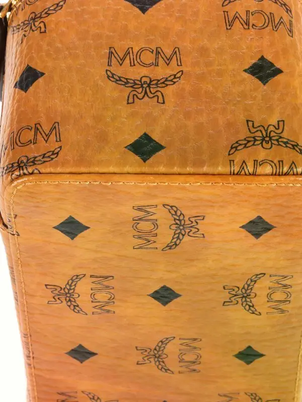 Mcm Logo Print Top-handle Bag