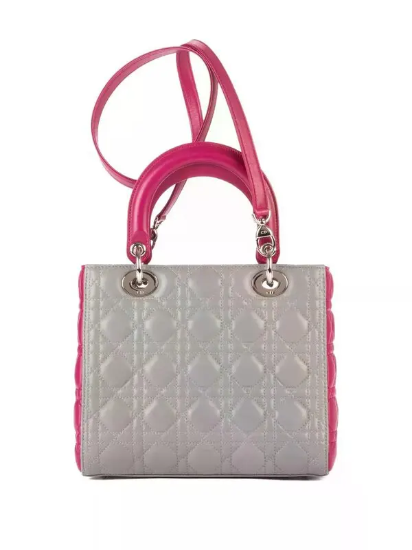 Dior Lady Medium Tote Bag - Grey