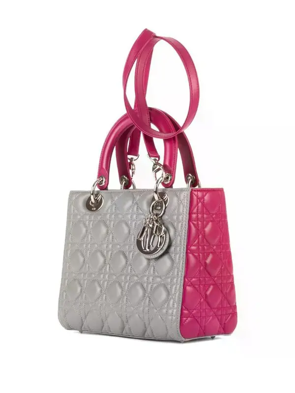 Dior Lady Medium Tote Bag - Grey