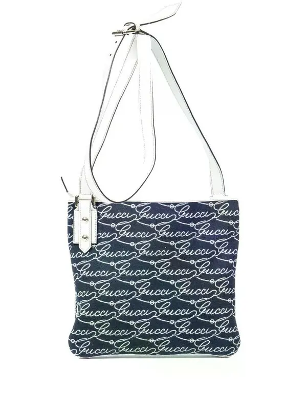 Gucci Logo-pattern Shoulder Bag - Blue