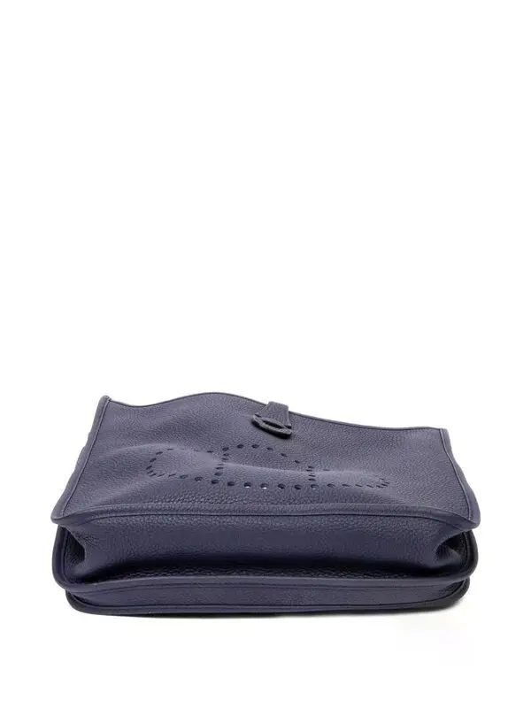Hermès Perforated Leather Shoulder Bag - Blue