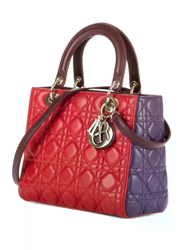 Dior Quilted Leather Shoulder Bag - Red