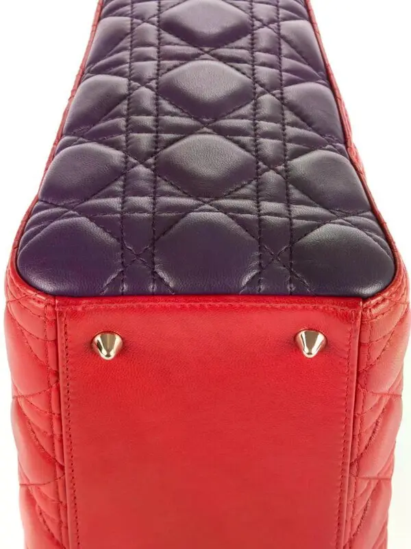 Dior Quilted Leather Shoulder Bag - Red